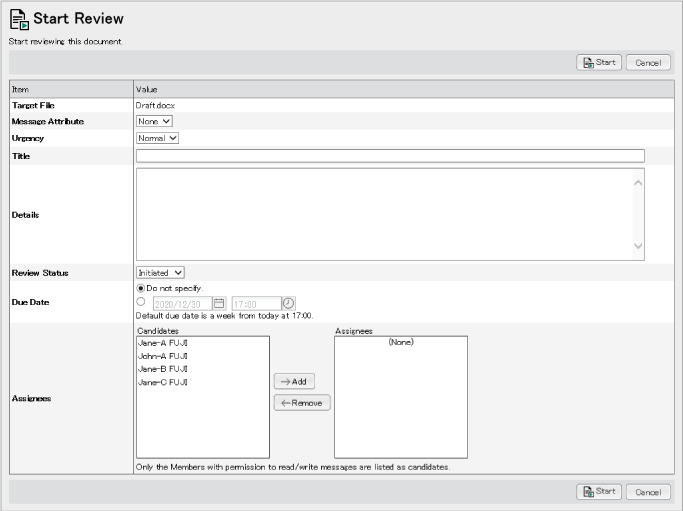 [Start Review] Window
